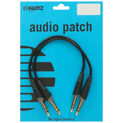 Klotz Câble Patch Jack TRS mâle mâle 90cm lot de 2 Câble patch