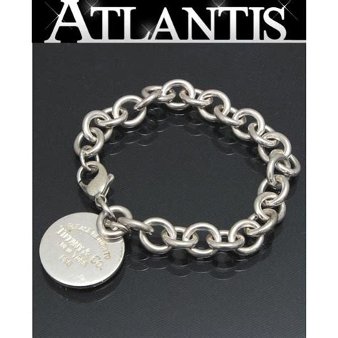Tiffanyandco 美品 ティファニー Tiffanyandco リターン トゥ オーバル ロゴ プレート ブレスレット Sv925 シルバー