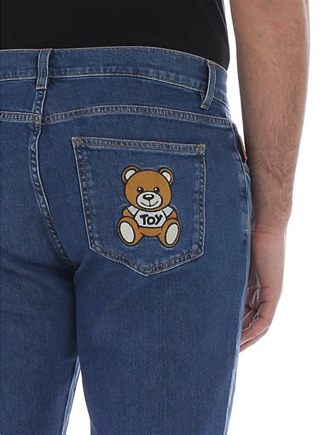 Straight Leg Jeans Moschino Blue Moschino Teddy Bear Jeans