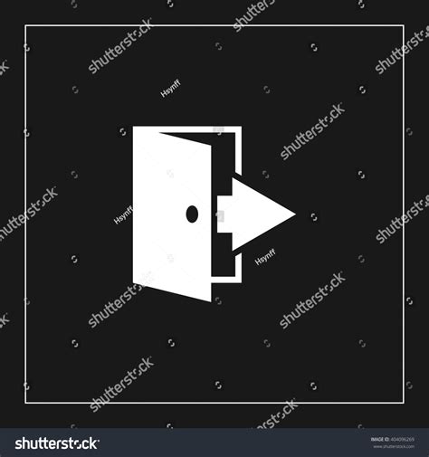 Door Exit Icon Door Exit Vector Stock Vector Royalty Free 404096269 Shutterstock