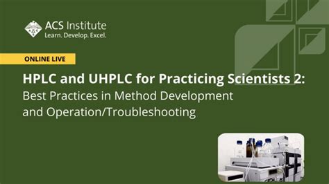 American Chemical Society On Linkedin Hplc And Uhplc For Practicing Scientists 2 Best