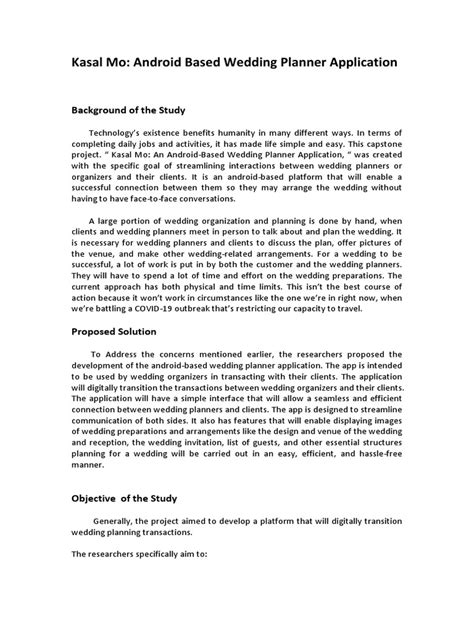 Concept Paper For Capstone Project Pdf Android Operating System