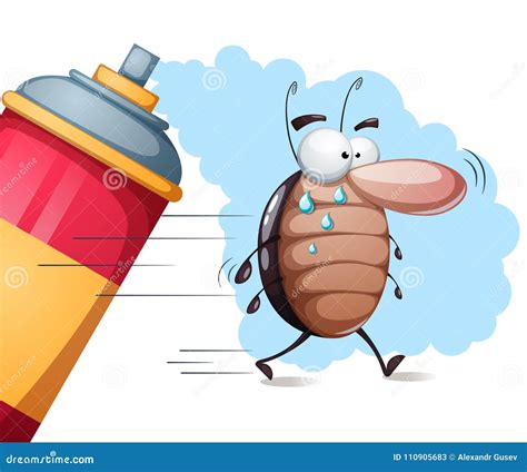 Cute Cockroaches Cartoon Standing With Smile And Waving Royalty Free