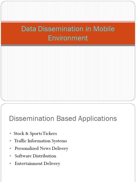 21 Data Dissemination In Mobile Environment Pdf Server Computing Video On Demand