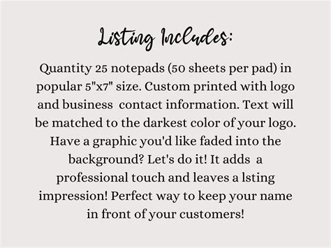 Bulk Notepads Business 5x7 Or Custom Professional Personalized