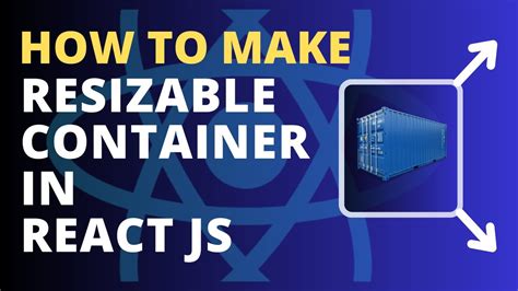 How To Make Resiable Container In React Js Next JS React JS YouTube