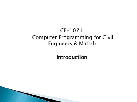 Solution Lecture 1 Introduction To Matlab For Civil Engineering