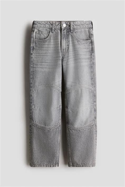 Loose Fit Jeans Сив ДЕЦА Handm Bg