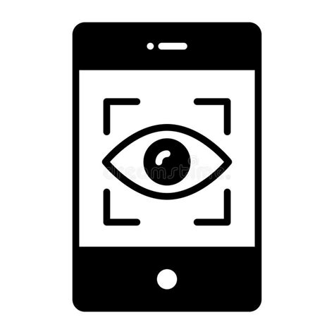 Eye Scanning Vector Design In Modern Style Cyber Security Icon Stock