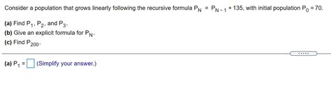 Solved Consider A Population That Grows Linearly Following Chegg