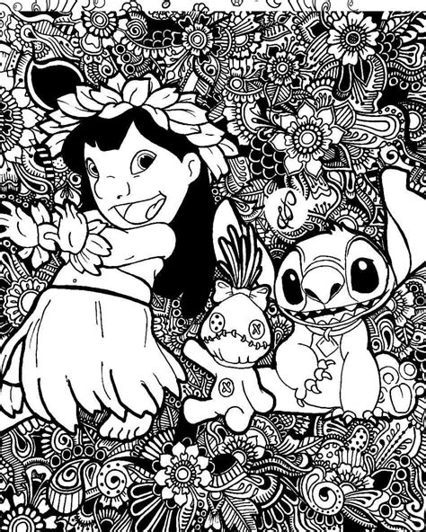 Coloriage Lilo Et Stitch Mandala Disney Télécharger Et Imprimer Gratuit Sur Coloriageenfantcom