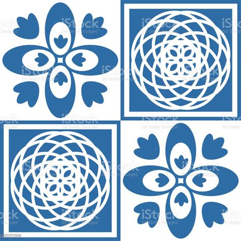 벽 및 바닥 장식 디자인을위한 Azulejo 복고풍 패턴 타일 디자인을위한 벡터 일러스트 레이 션 0명에 대한 스톡 벡터 아트 및 기타 이미지 Istock