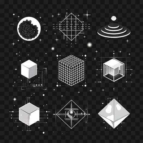 Premium Psd Set Of Simple White Dwarf 8 Bit Pixel With Atmosphere And