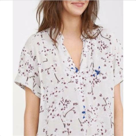Handm Tops Anna Glover X Hm Cream Cherry Blossom Moth Top Poshmark