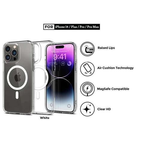 Promo Case Iphone 14 Pro Max Plus Spigen Crystal Hybrid Magsafe Clear