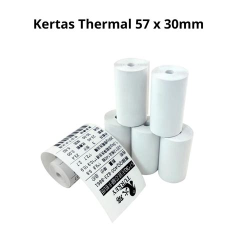 Jual Kertas Thermal Printer Struk Kasir Iware 57x30mm Shopee Indonesia