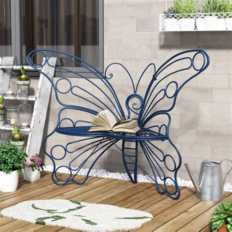 August Grove® Borgus Metal Outdoor Butterfly Chair Lounge Chair