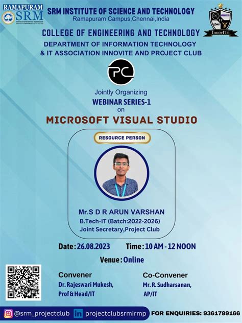 Arun Varshan On Linkedin I Am Happy To Share My New Post In Project Club As Joint Secretary