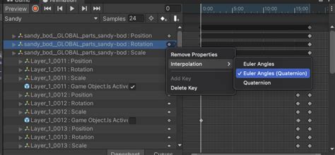 Access Animation Window Rotation Interpolation Setting Euler Angles Quaternion Through