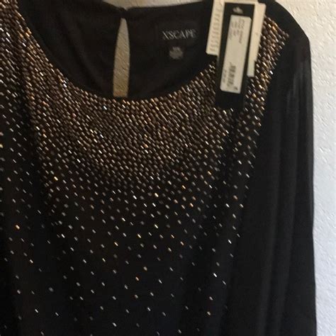 Xscape Dresses Nwt Xscape Embellished Jersey Chiffon Dress Poshmark