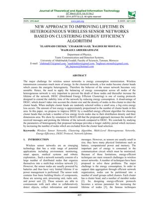 New Approach To Improving Lifetime In Heterogeneous Wireless Sensor