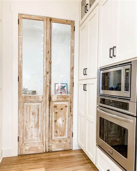 Rustic Double Pantry Doors With Frosted Glass Soul And Lane