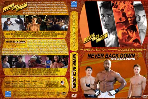 Never Back Down Double Feature Dvd Cover 2008 2011 R1 Custom
