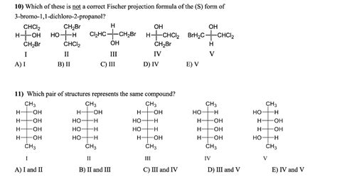 Solved 10 Which Of These Is Not A Correct Fischer