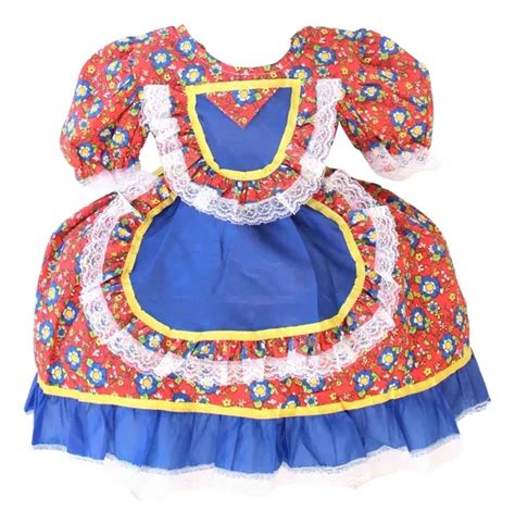 Vestido Caipira Festa Junina Infantil Quadrilha Luxo Mercadolivre 📦