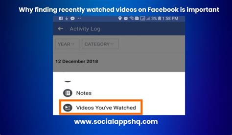 How To Find Recently Watched Videos On Facebook SocialAppsHQ