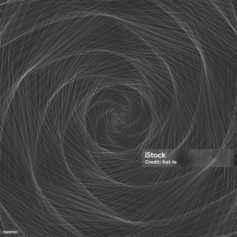 어두운 회색 배경 추상 순환 서클 선형 기술 장식적인 디자인 요소 벡터 그래픽에 꼬인된 나선형 금속 라인 나선형 윤곽 월풀 트위스트의 험난 한 추상 배경 A 개념에 대한