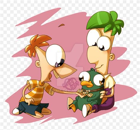 Ferb Fletcher Phineas Flynn Perry The Platypus Cartoon Png 800x765px