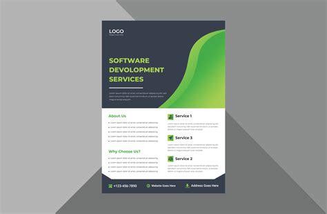 Plantilla De Volante De Servicio De Desarrollo De Software Diseño De