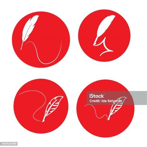 Ilustración De Plantilla Vectorial De Logotipo De Ilustración De Plumas