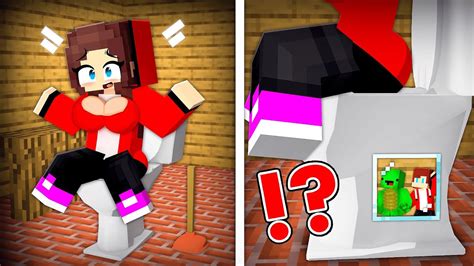 JJ And Mikey BUILT A TINY HOUSE Inside Toilet Under JJ Girl In Minecraft Maizen YouTube