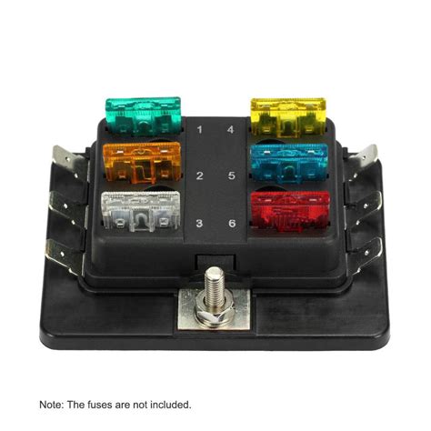 Buy 6 Gang Ato Atc Common Bus Fused Distribution Block With Spade Terminals
