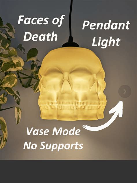 Faces Of Death Vase Mode Pendant Light Bambu 3mf 3d Model By