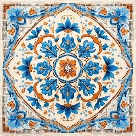 Premium Ai Image Ancient Ornate Ornament Tile Pattern Scandinavic