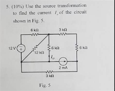 Solved Use The Source Transformationto Find The Chegg