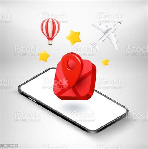 최신 휴대 전화에서 내비게이션 응용 프로그램을 사용합니다 3d 벡터 일러스트 레이 션 3차원 형태에 대한 스톡 벡터 아트 및 기타 이미지 3차원 형태 지도 핀 아이콘