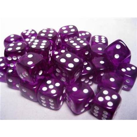 Chessex Chessex Translucent 12mm D6 With Pips Dice Blocks 36 Dice