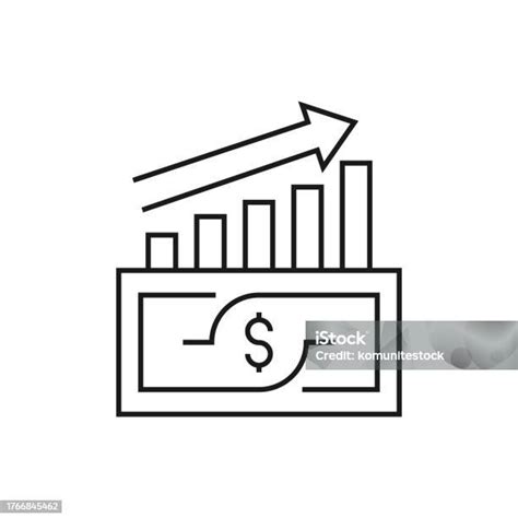 급여 인상 라인 아이콘 벡터 일러스트 레이 션 로고 모바일 앱 웹사이트 Ui Ux 기호 기호에 대한 아이콘 디자인 아이콘에 대한