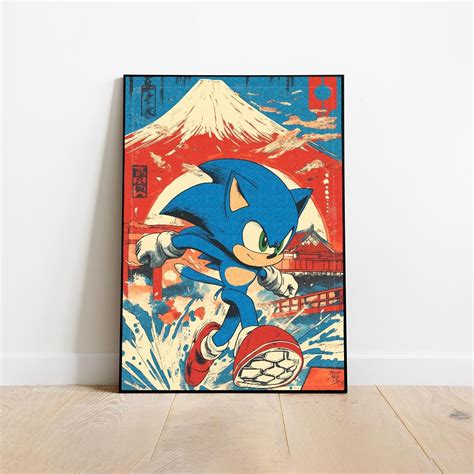 Sonic Poster Sonic Print Sonic The Hedgehog Sonic T A1 A2 A3