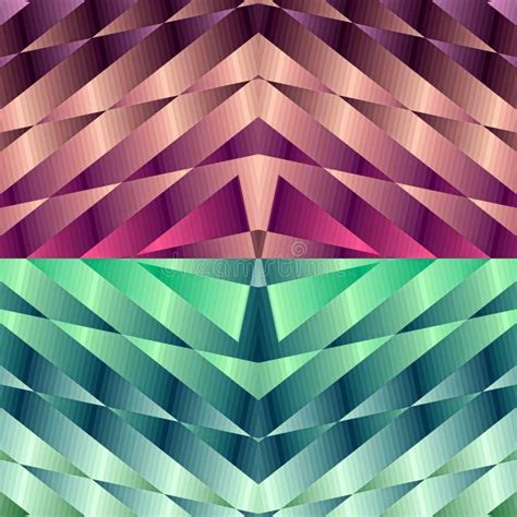3d Effect Geometric Complementary Colors Pattern Stock Illustration