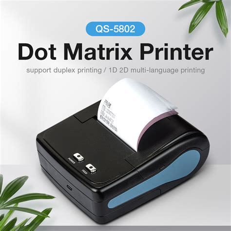 Qs 5802 Handheld Wireless Blue Tooth Dot Matrix Printer 58mm Mini Dot Matrix Printer 58mm Dot