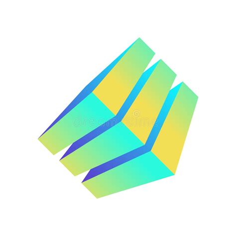 A Cube In A Perspective Image Consisting Of Three Elements Stock Vector Illustration Of Sign