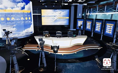 模块化天气预报演播厅场景模型 Unity资源 次世代模型库