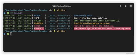 Python 日志记录：6大日志记录库的比较python 日志库 Csdn博客
