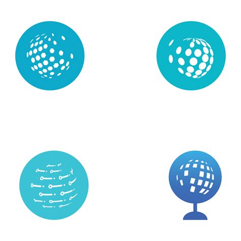 Modern Digital Tech World Logo Global Or Tech Planet And Digital Tech