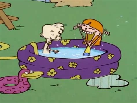 Shirtless Drawn Cartoon Boys And Men Jimmy In Swimming Trunks And Kevin Bathes